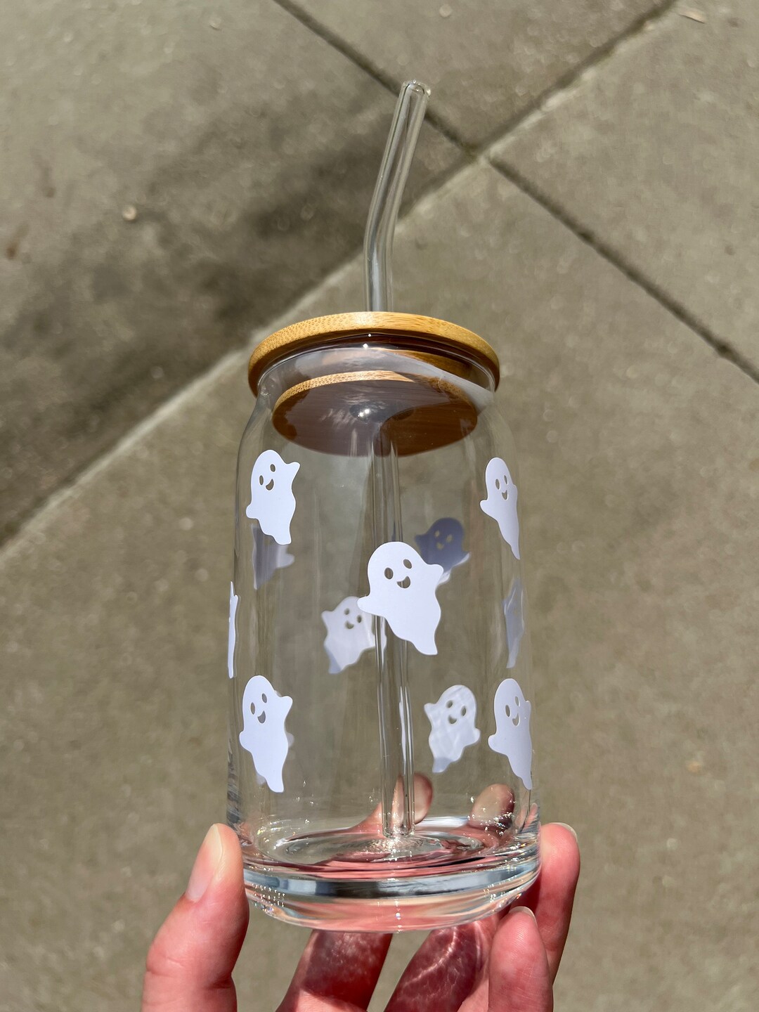 Ghost Glass Cup - Etsy