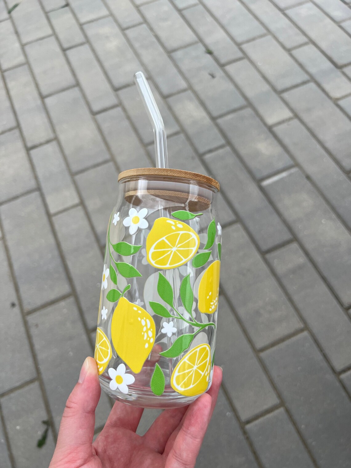 Lemon Glass Cup - Etsy