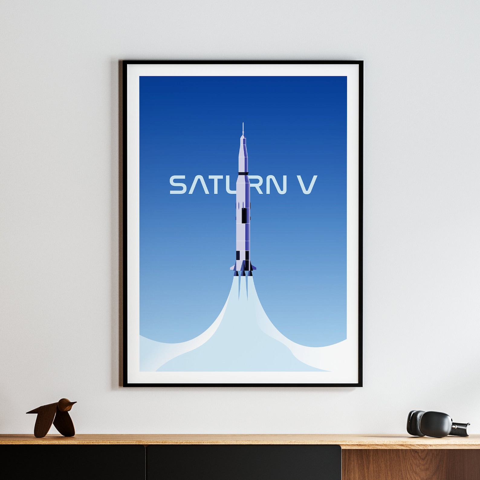 Saturn V Poster, NASA Rocket Wall Art, Digital Download, Apollo 11 ...