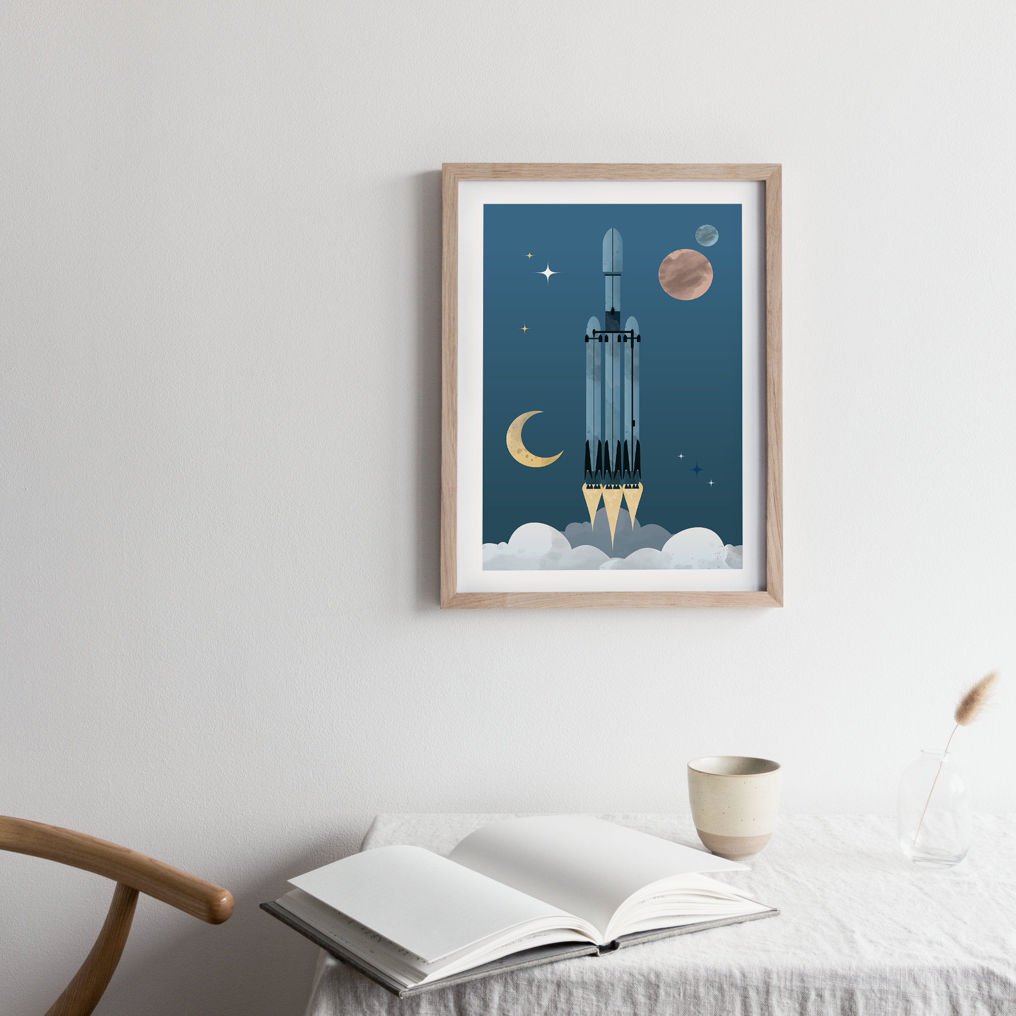 Spacex Poster Falcon Heavy Poster DIGITAL PRINT Space Wall - Etsy