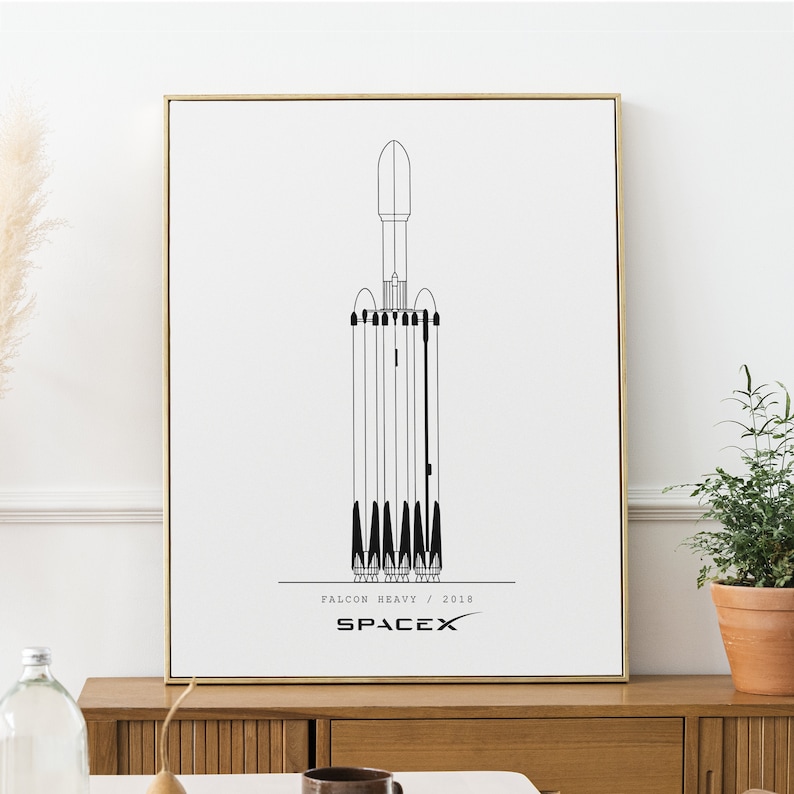 Spacex Blueprint Poster, Set of 3 Prints, DIGITAL PRINT, Spacex ...
