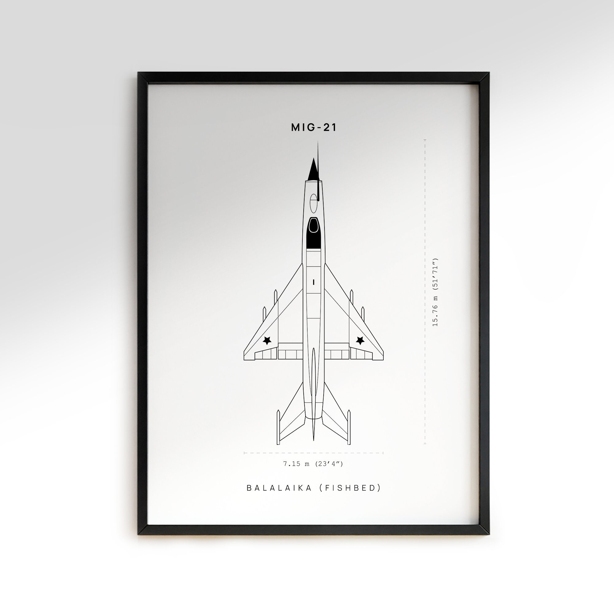 MIG-21 Poster, Fighter Jet Blueprint Poster, DIGITAL DOWNLOAD, Soviet ...