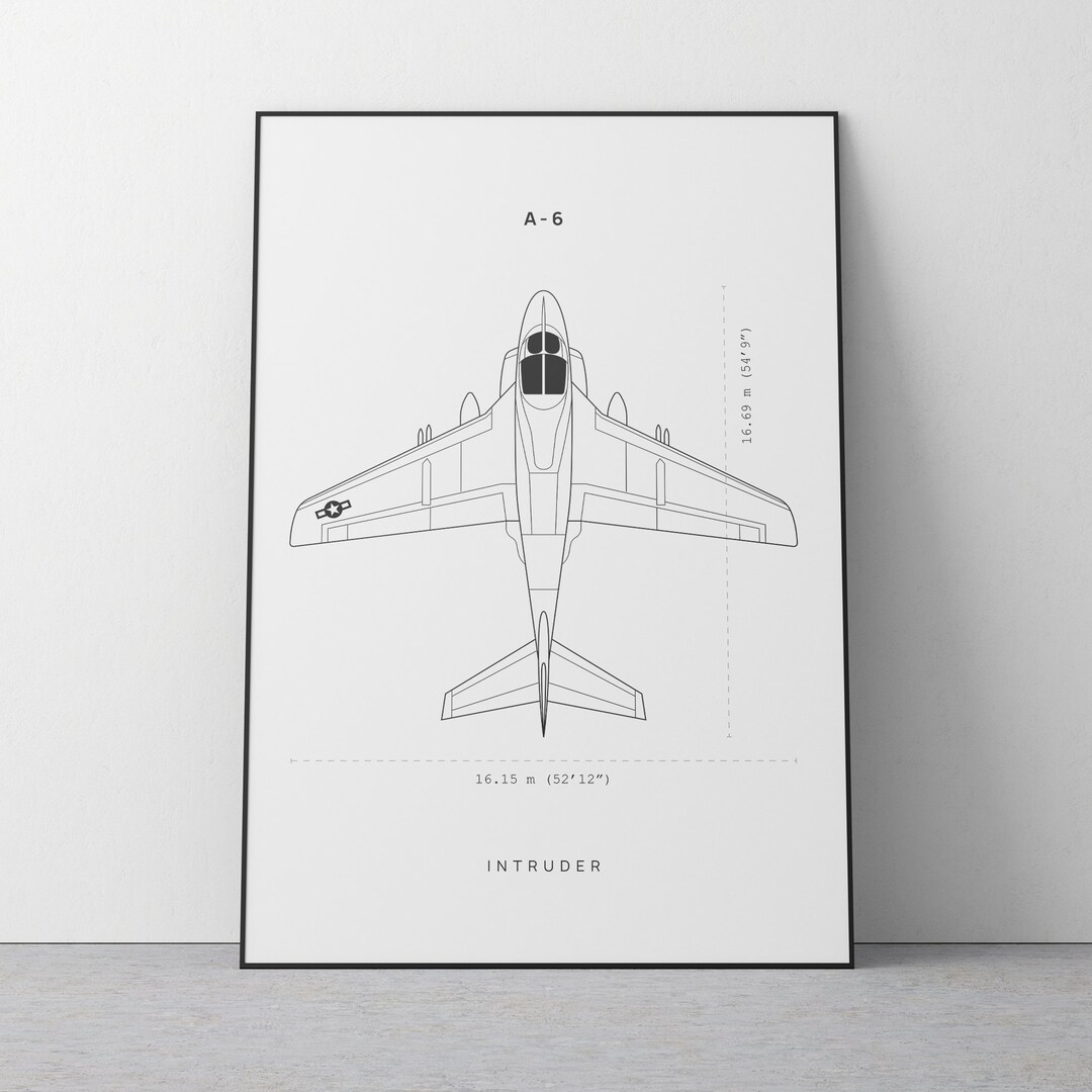 A6 Intruder, A6 Poster, Fighter Jet Wall Art, DIGITAL DOWNLOAD ...