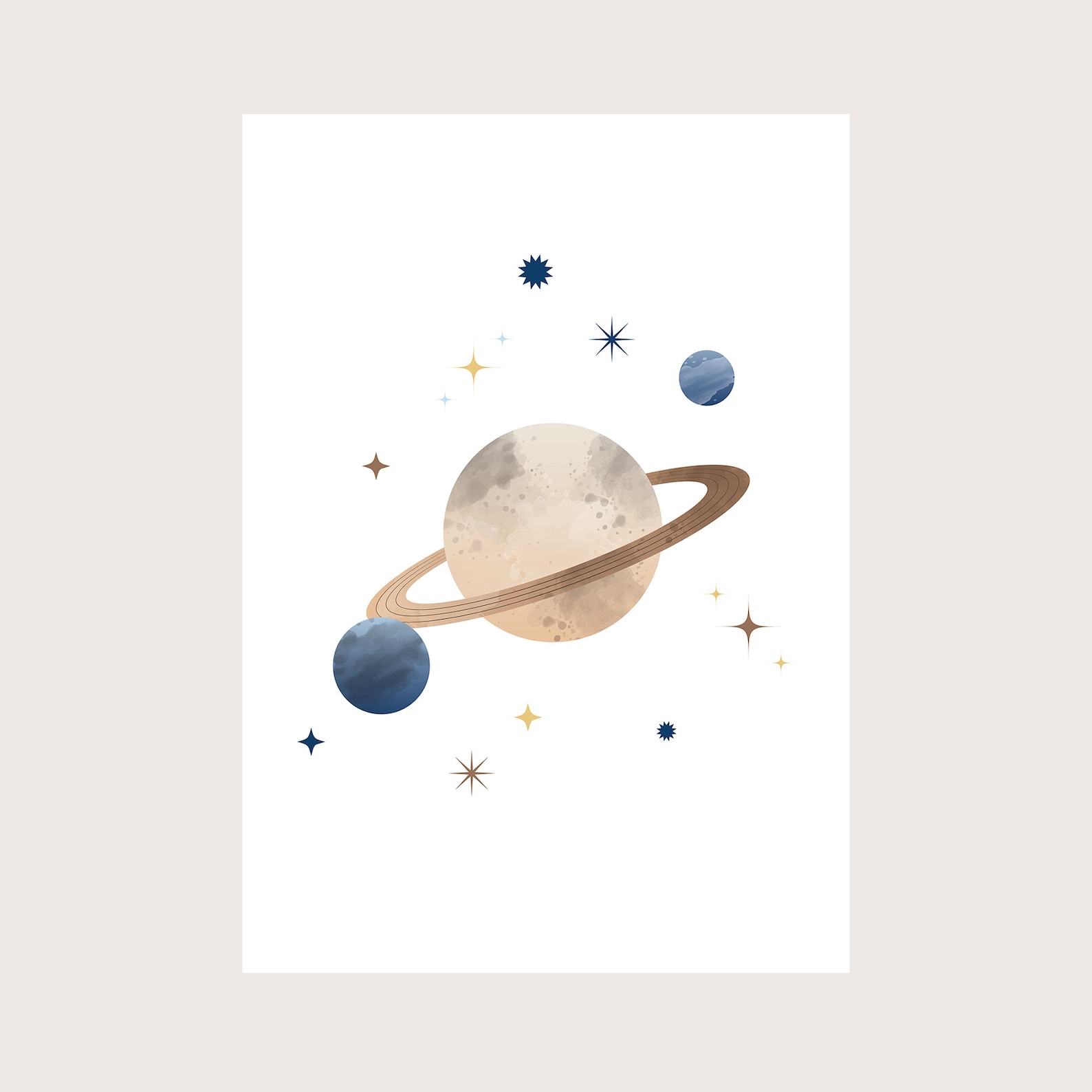 Saturn, Space Nursery Wall Art, Digital Download, Space Theme Wall ...