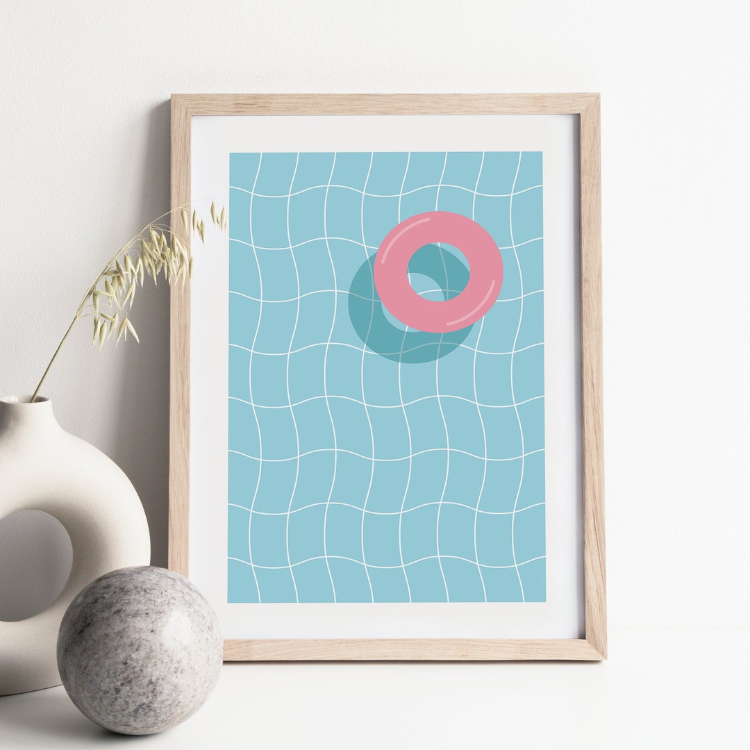 Swimming Pool Print, Summer Vibe Poster Design, Downloadable Poster ...