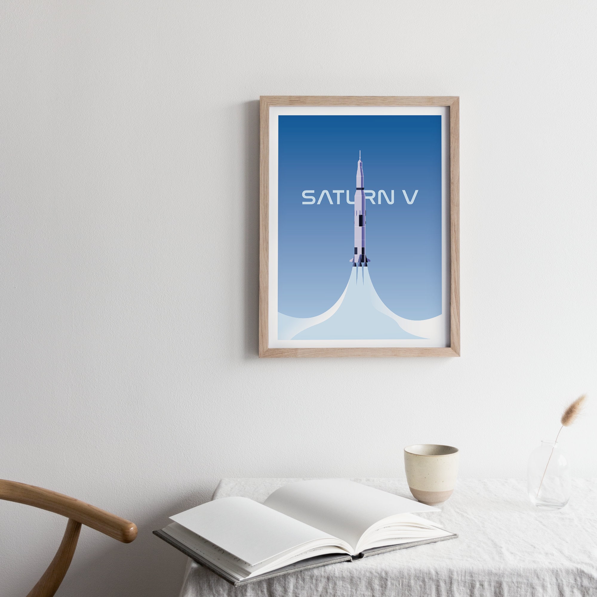 Saturn V Poster, NASA Rocket Wall Art, Digital Download, Apollo 11 ...