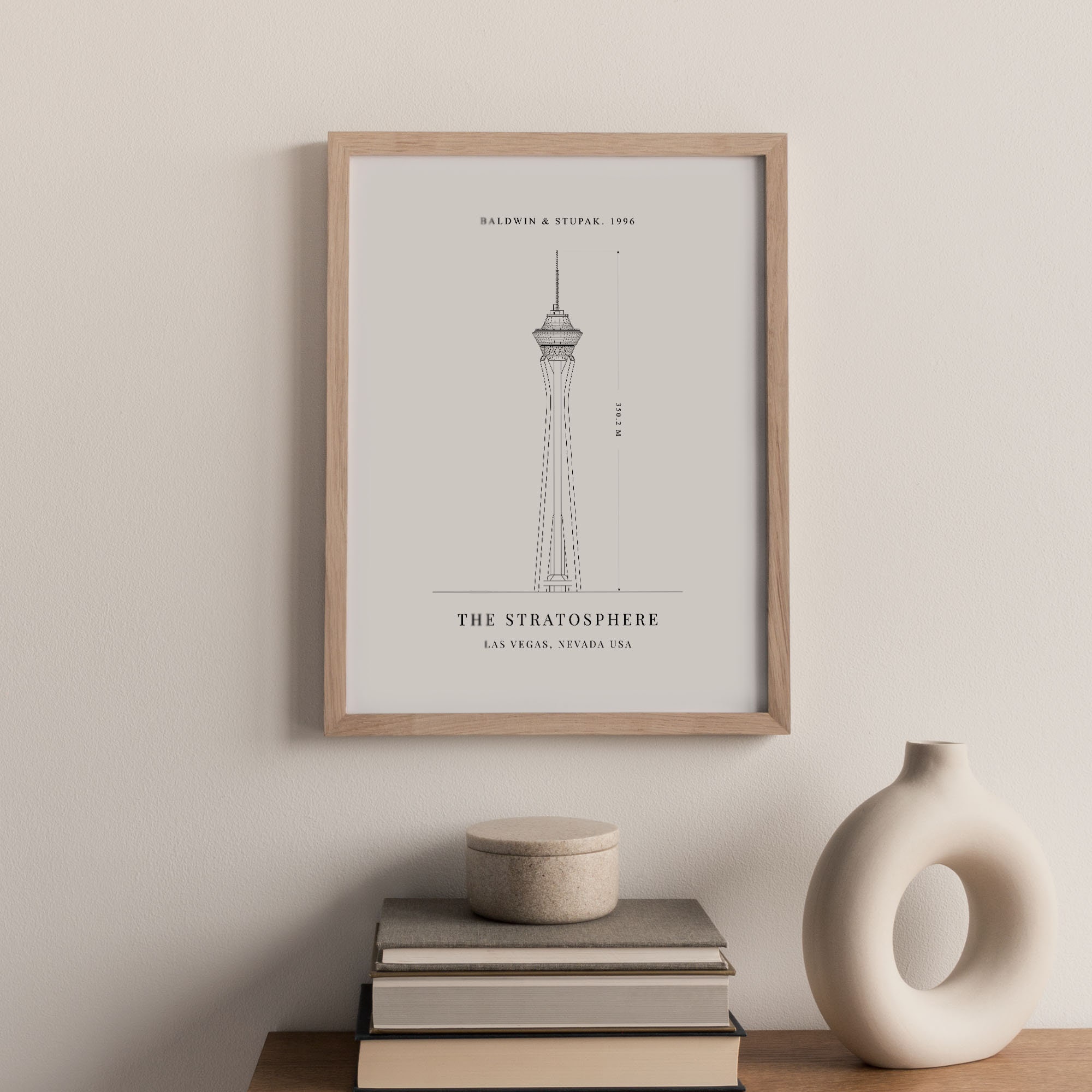 Vintage Stratosphere Tower Las Vegas USA Wall Decor Printable Design ...