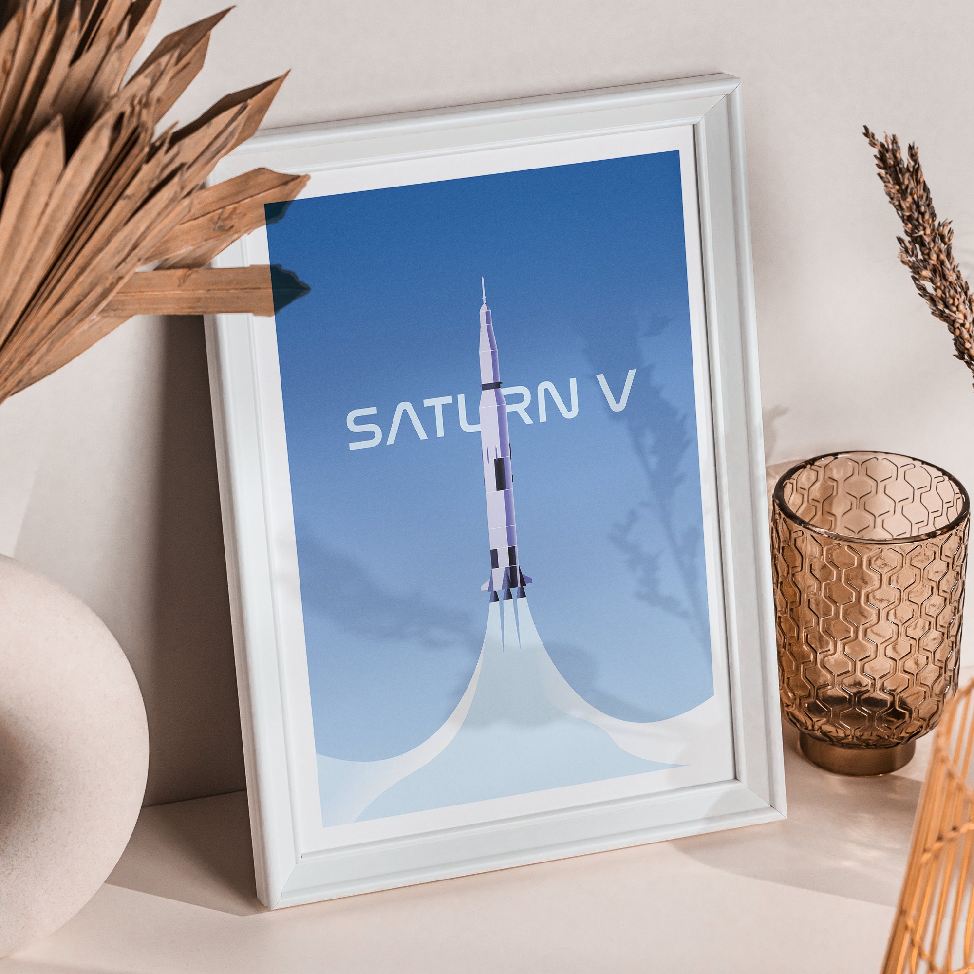 Saturn V Poster, NASA Rocket Wall Art, Digital Download, Apollo 11 ...