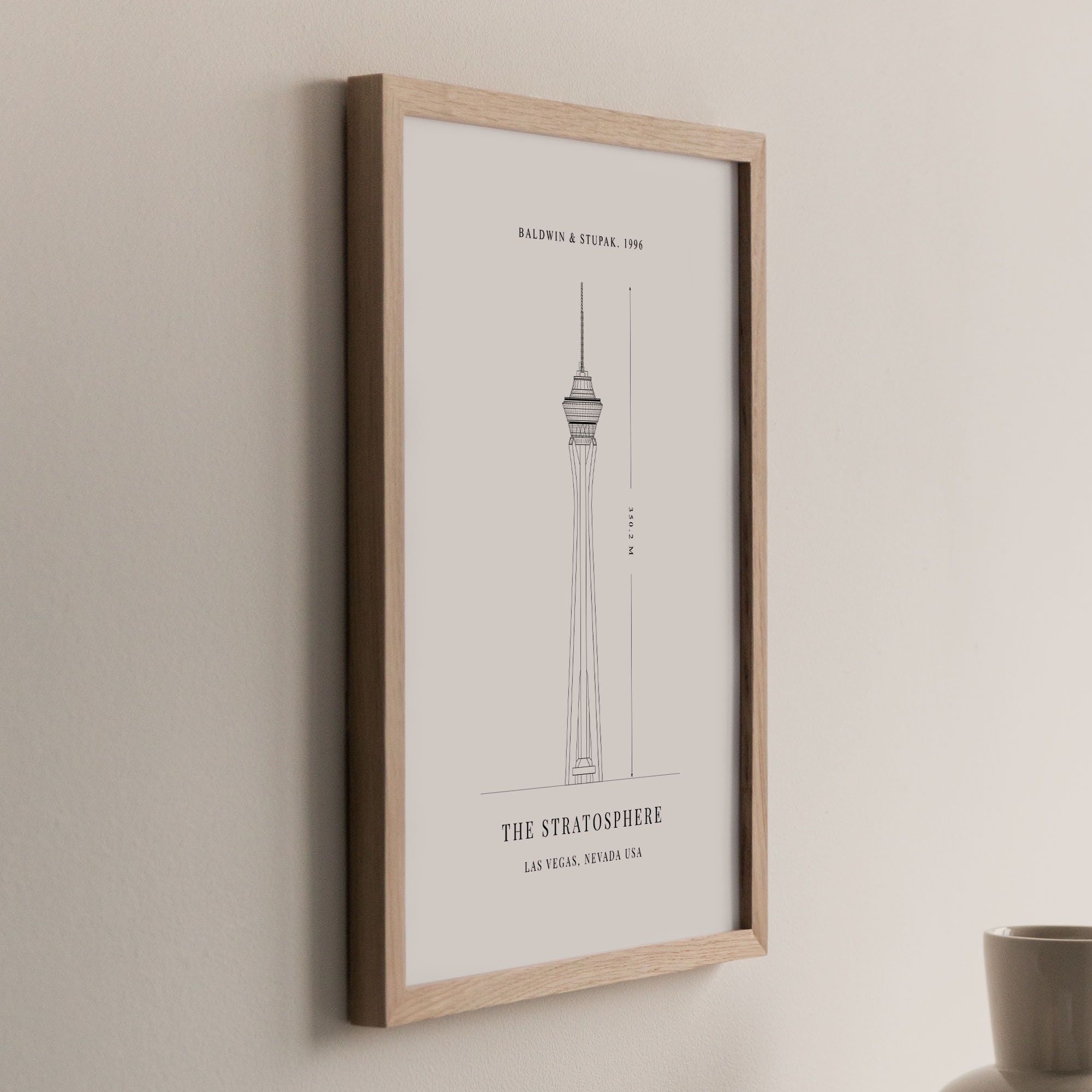 Vintage Stratosphere Tower Las Vegas USA Wall Decor Printable Design ...