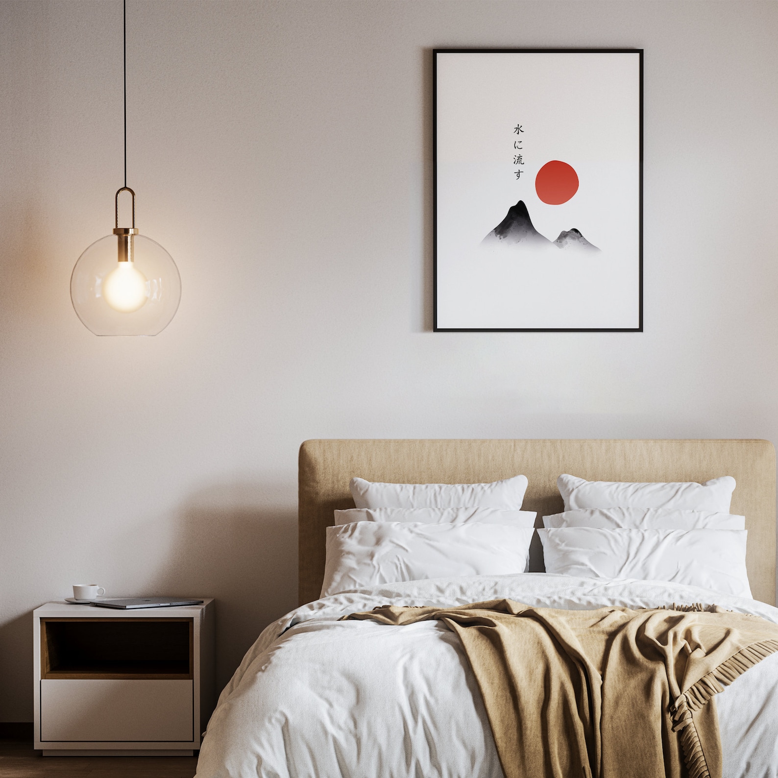 Japanese Landscape Painting Japandi Wall Art DIGITAL - Etsy