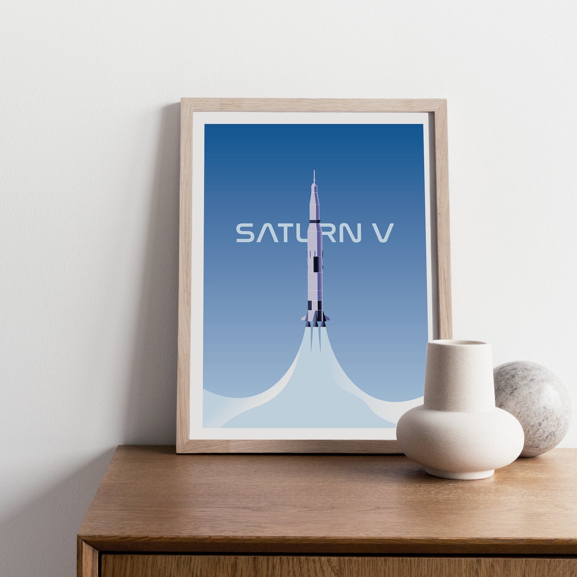 Saturn V Poster NASA Rocket Wall Art Digital Download - Etsy