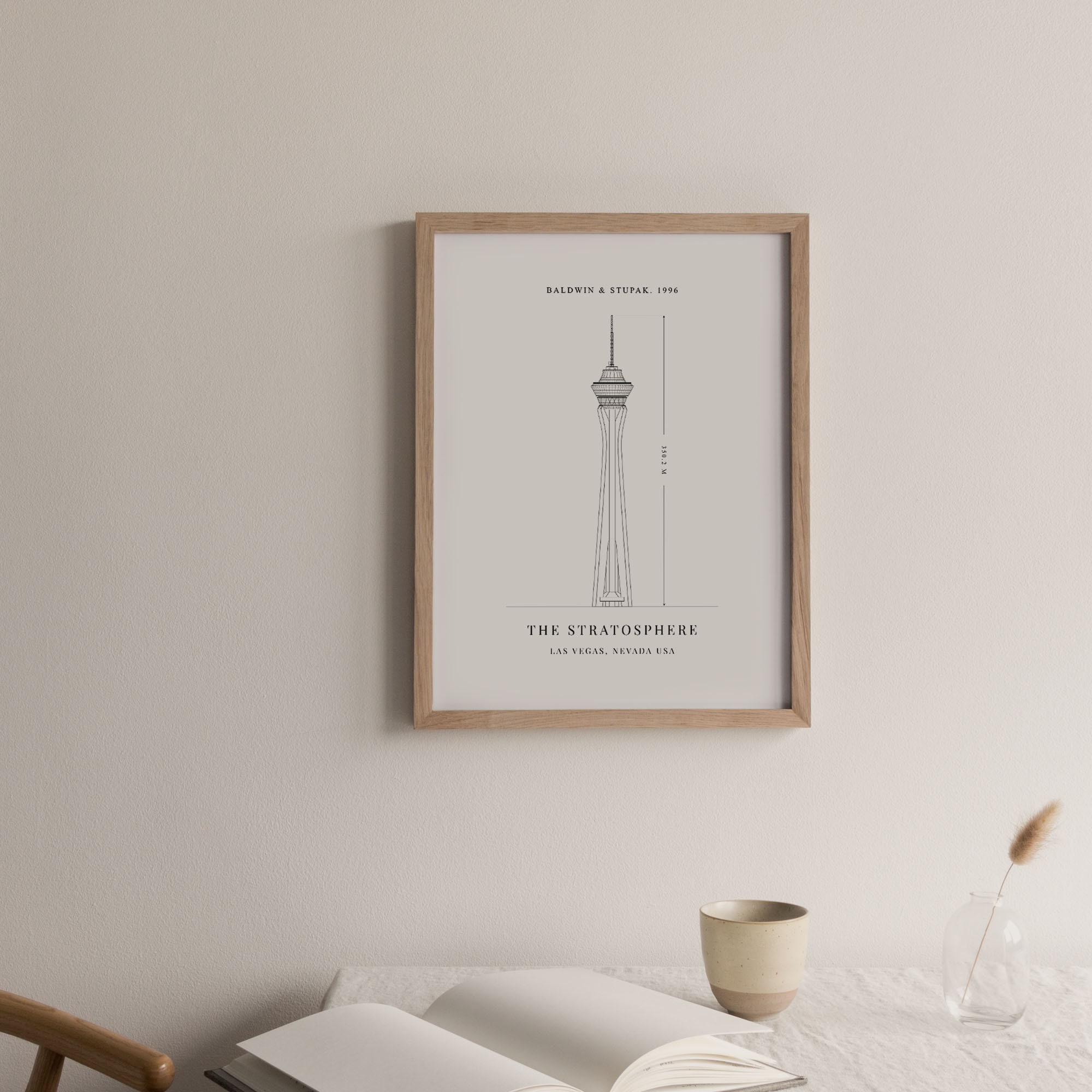 Vintage Stratosphere Tower Las Vegas USA Wall Decor Printable Design ...
