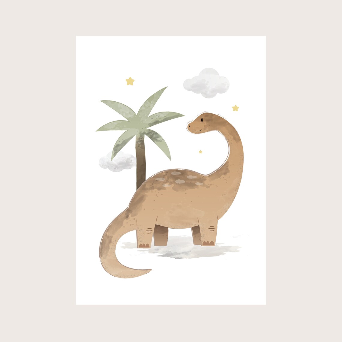 Brontosaurus Print, Dinosaur Wall Art, DIGITAL DOWNLOAD, Dinosaur Baby ...