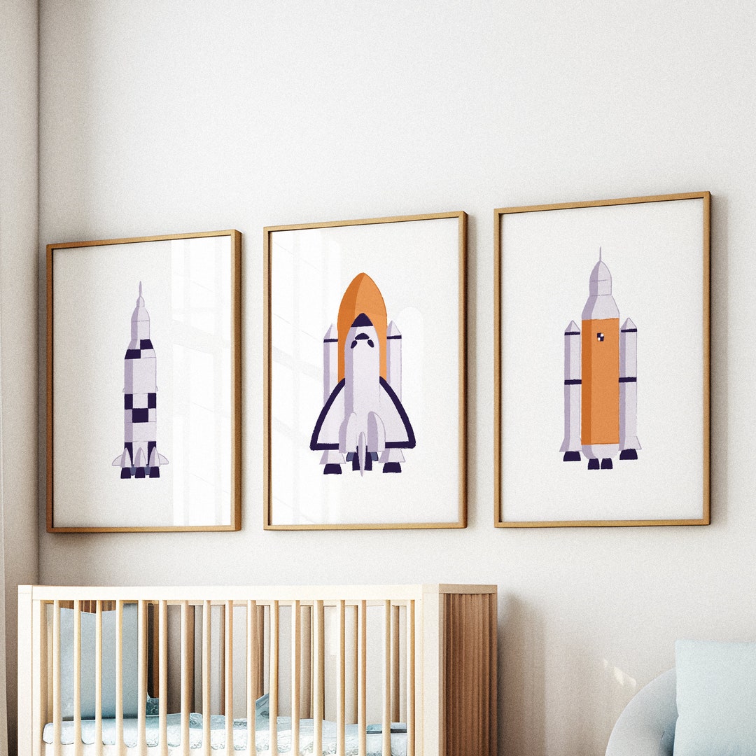 Nasa Poster, Set of 3 Wall Art, DIGITAL DOWNLOAD, Artemis Rocket ...