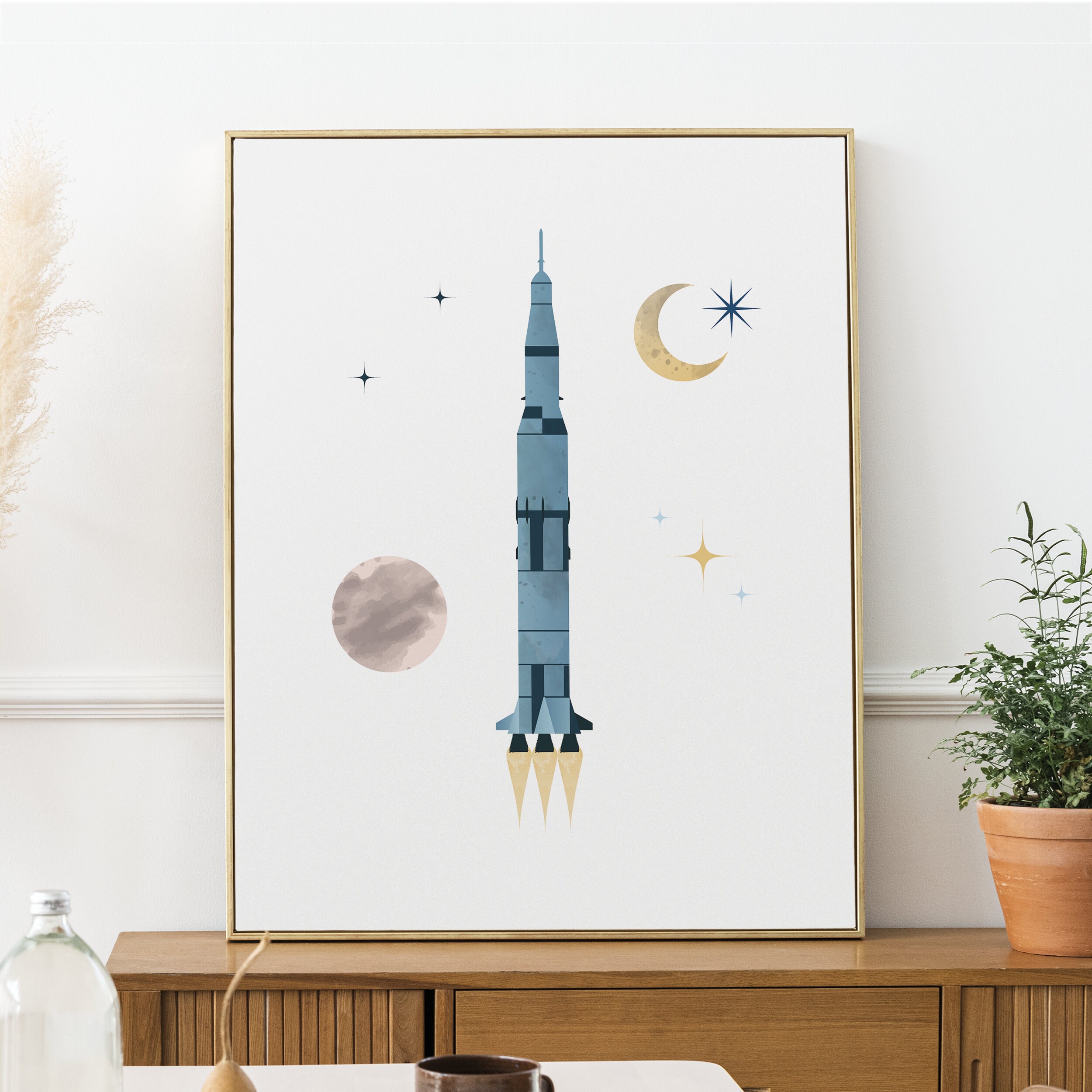 Nasa Poster, Set of 3 Prints, DIGITAL DOWNLOAD, Artemis Rocket, Saturn ...