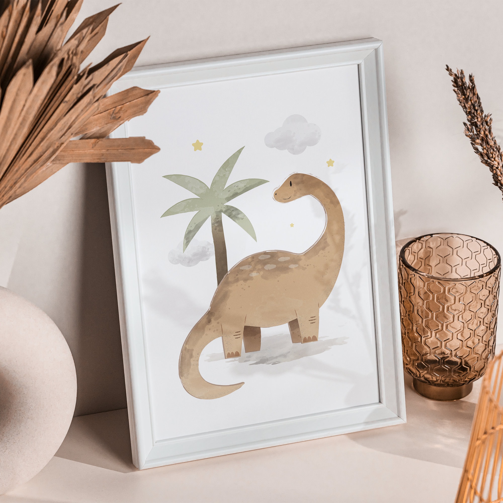 Brontosaurus Print, Dinosaur Wall Art, DIGITAL DOWNLOAD, Dinosaur Baby Boy Room, Dinosaur ...