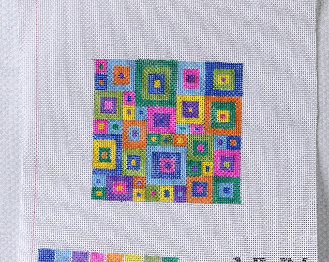 Colorful Squares Hand-painted Needlepoint Canvas - Etsy