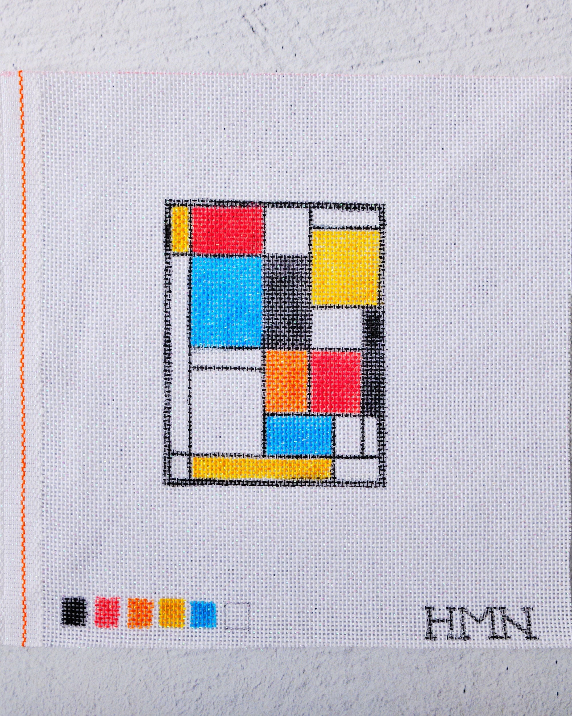 Piet Mondrian Inspired Hand Painted Needlepoint Canvas - Etsy