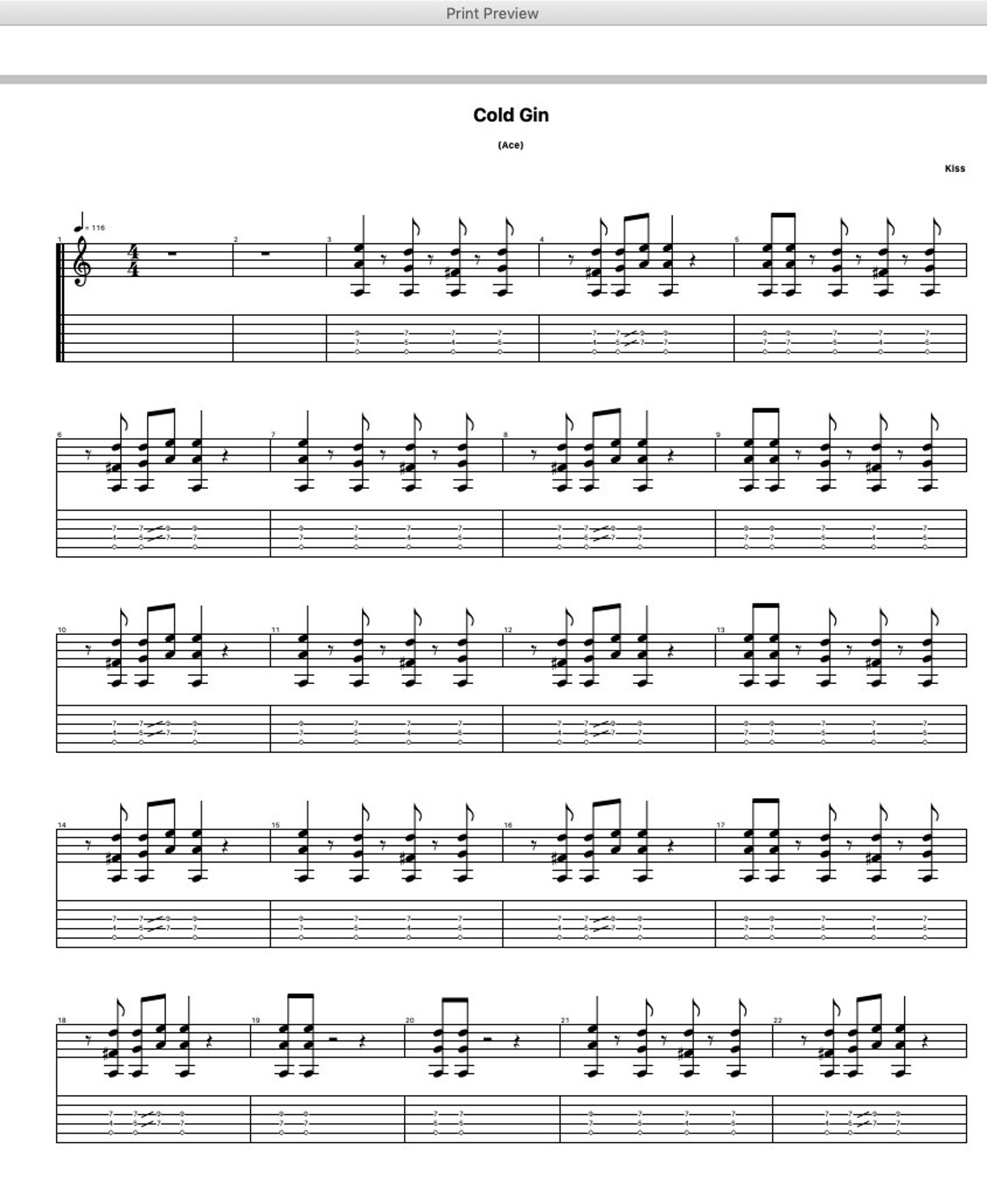 KISS Digital Guitar Tablature Lessons for Windows or OSX 157 SONGS - Etsy