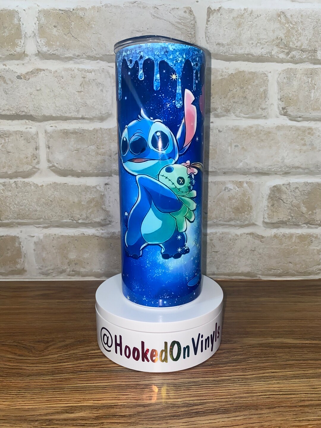 Stitch Glitter Drip Tumbler Stitch Christmas Lights Tumbler 20 Oz ...