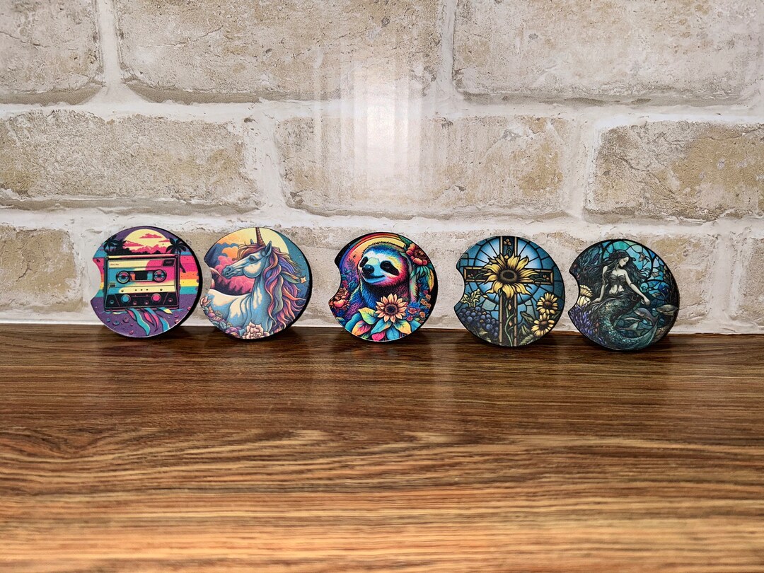 Car Coasters | Beautiful Designs Car Coasters | Set of 2 or 4 - Etsy