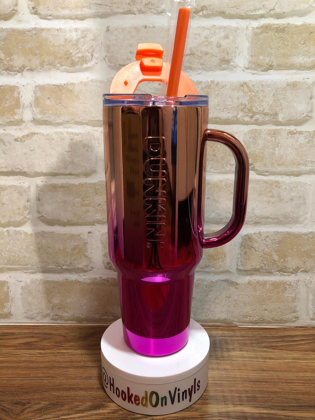 NEW 2024 ORIGINAL DUNKIN 40oz Stainless Ombre Chrome Tumbler With ...