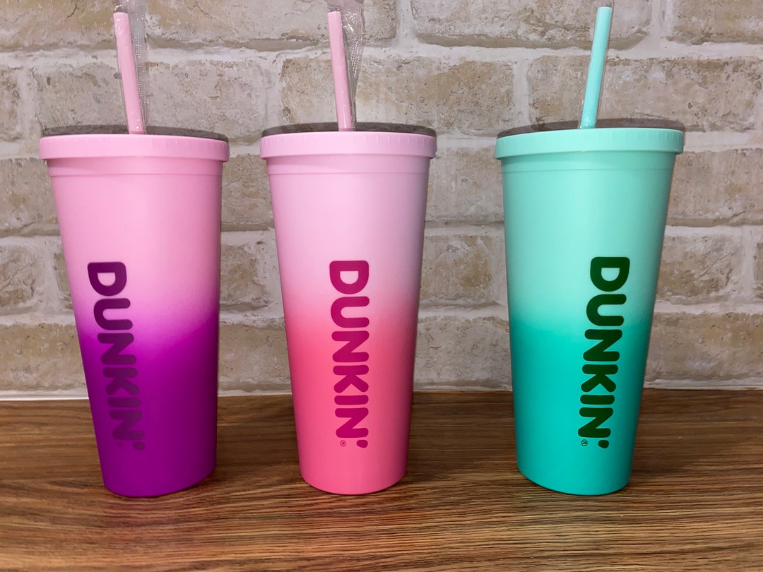 NEW 2023 Spring Original DUNKIN 24oz Ombre Acrylic Rainbow Tumblers - Etsy