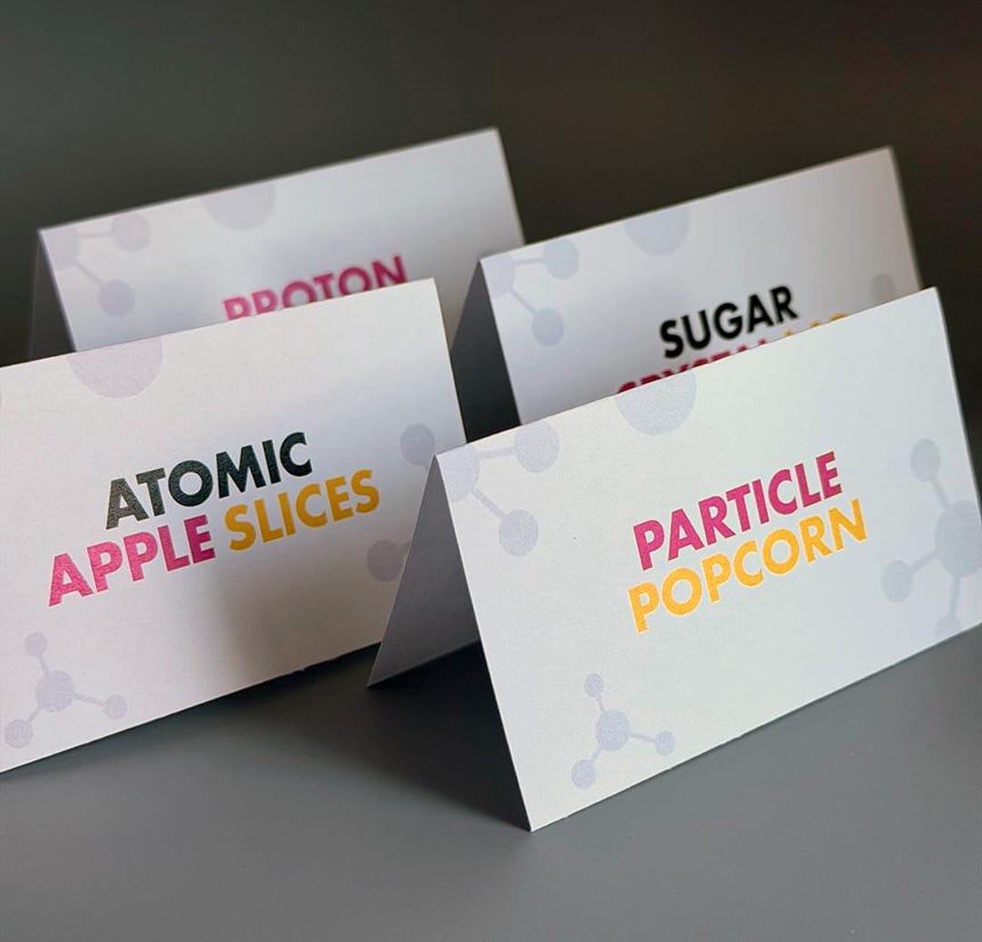 Printable Food Label Card for Science Party - Etsy Canada