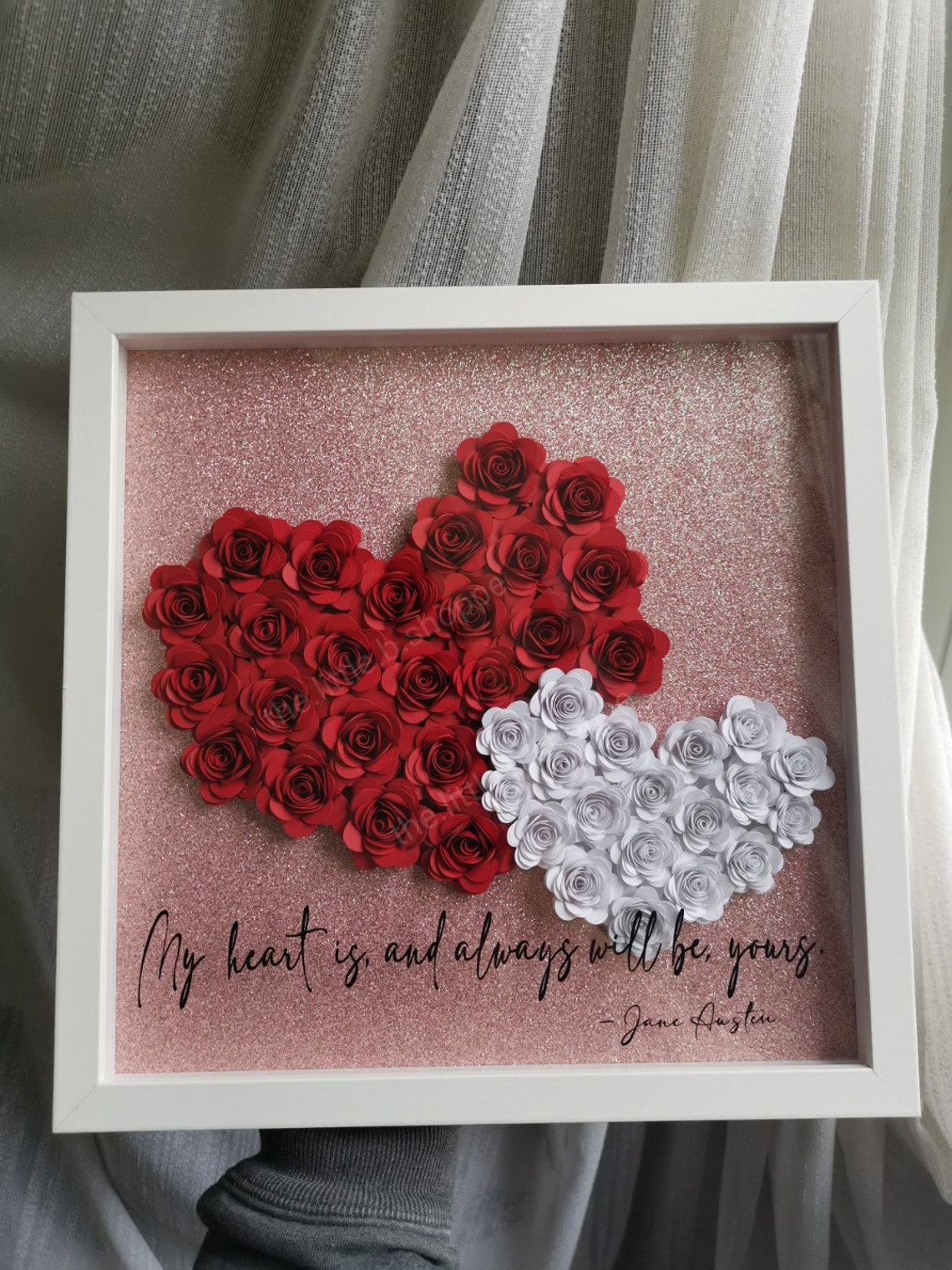 Heart Shadow Box, Two Hearts Wall Art - Etsy