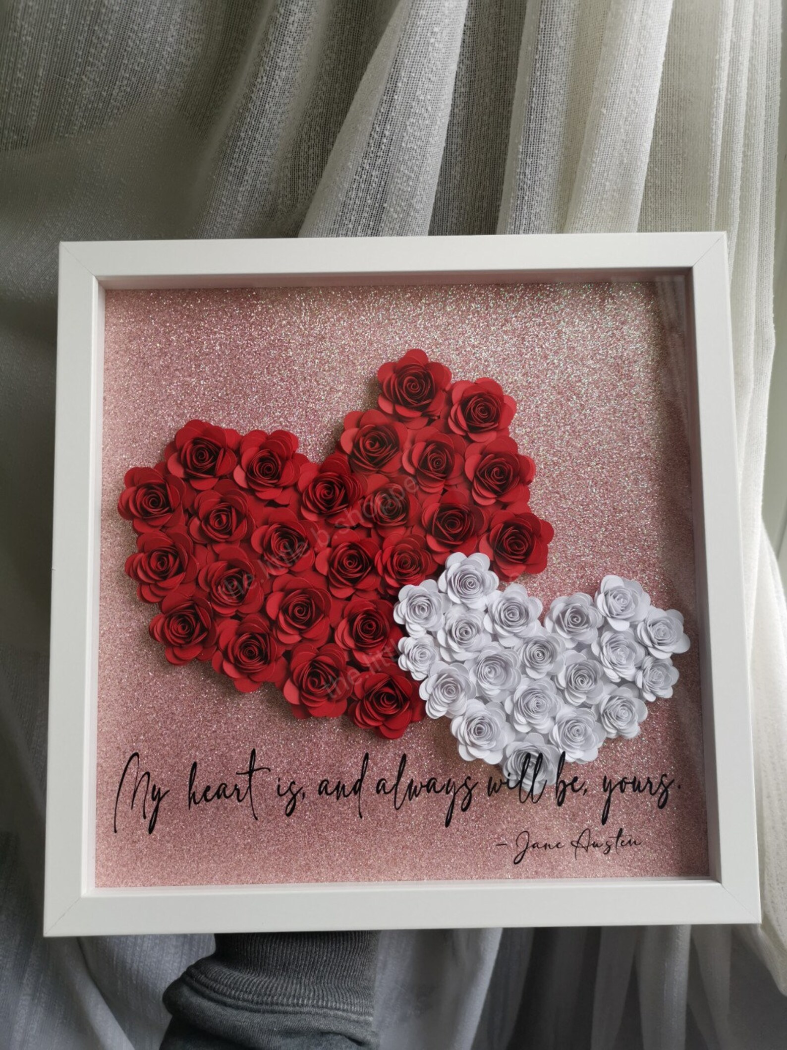 Heart Shadow Box, Two Hearts Wall Art - Etsy