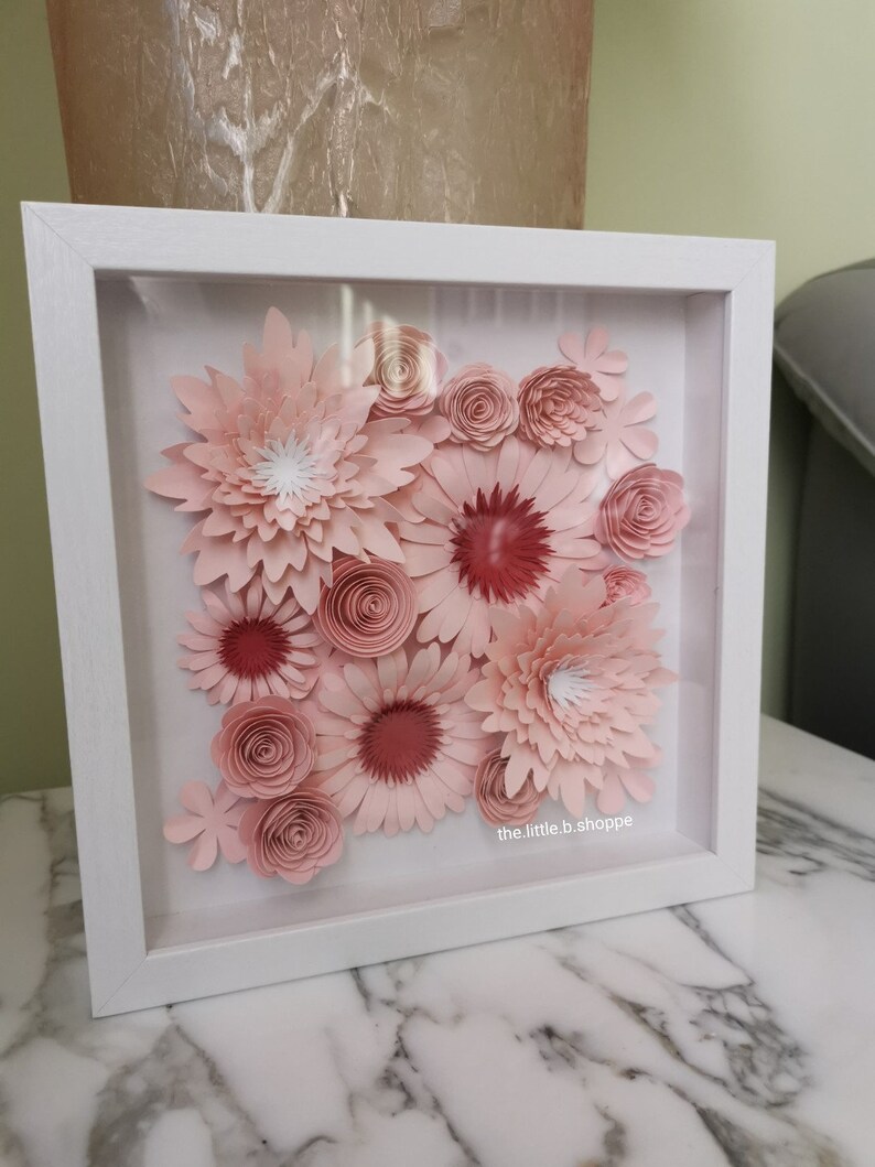 Field of Flowers high Cut Shadow Box see LOW CUT Version - Etsy