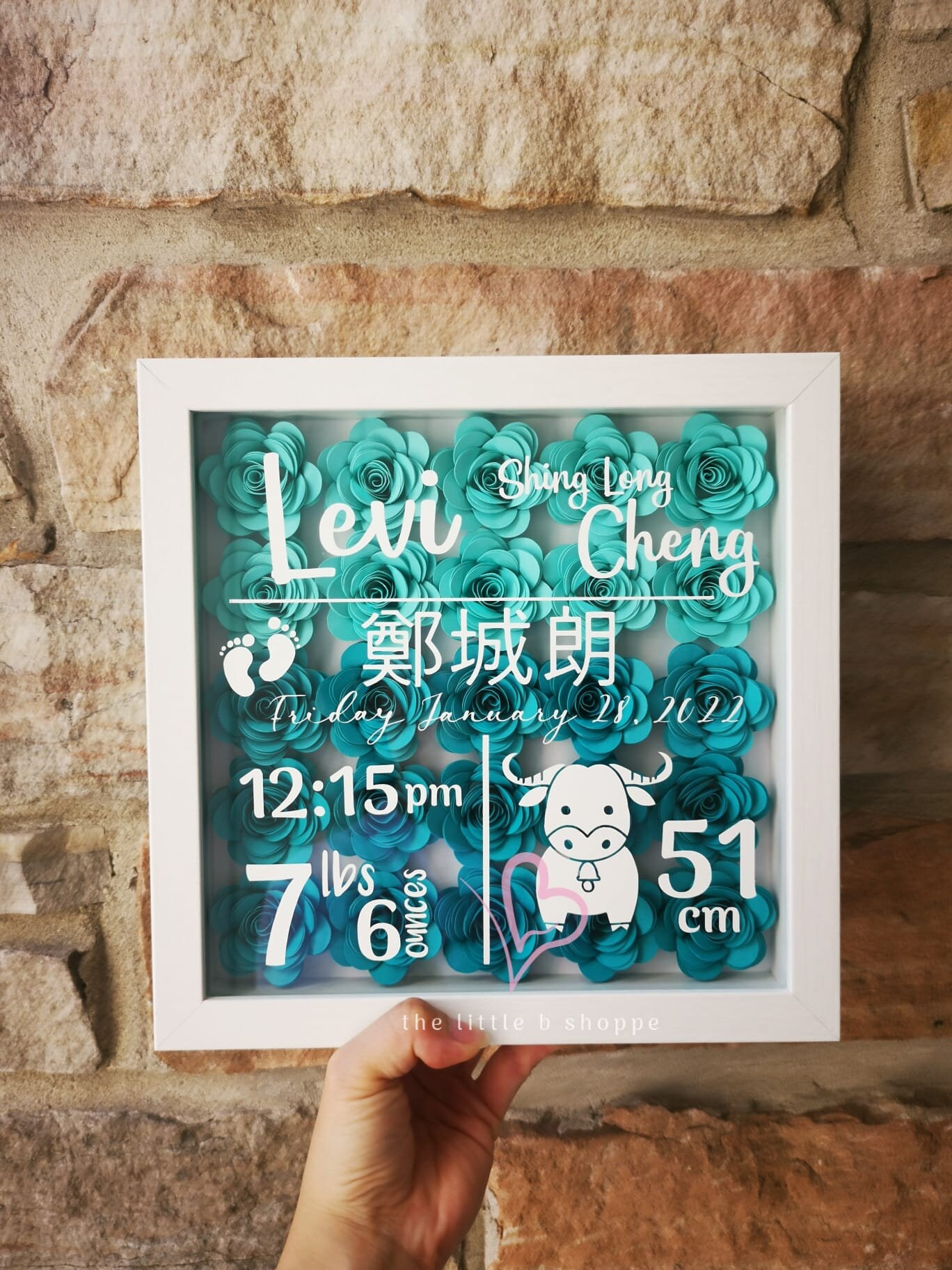 Birth Stat, Baby Stat, Baby Announcement, Newborn Announcement Flower ...