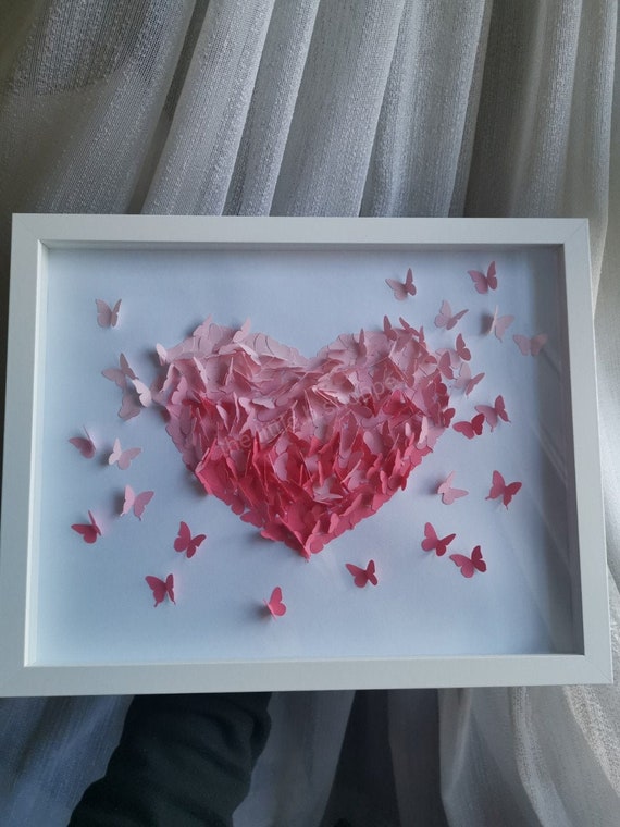 Butterfly Shadow Box Flutter Love | Etsy