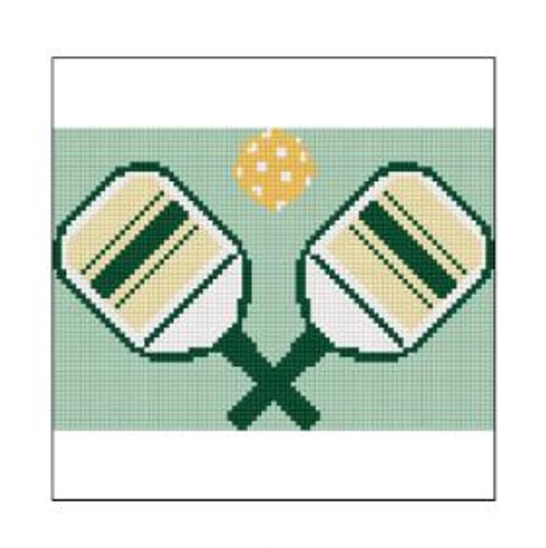 Pickleball Needlepoint Chart Pickleball Cross Stitch Pattern Digital ...