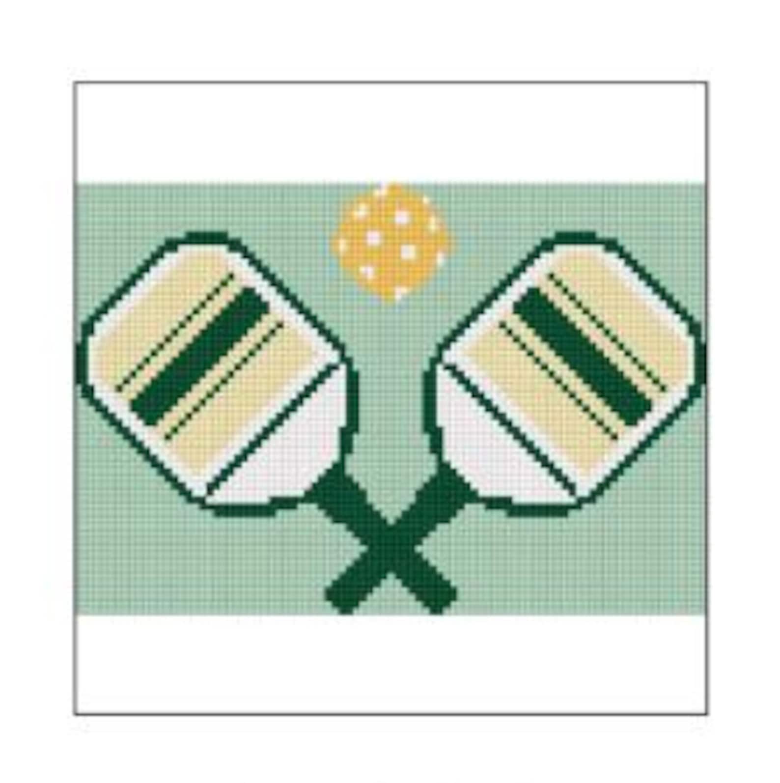 Pickleball Needlepoint Chart Pickleball Cross Stitch Pattern Digital ...