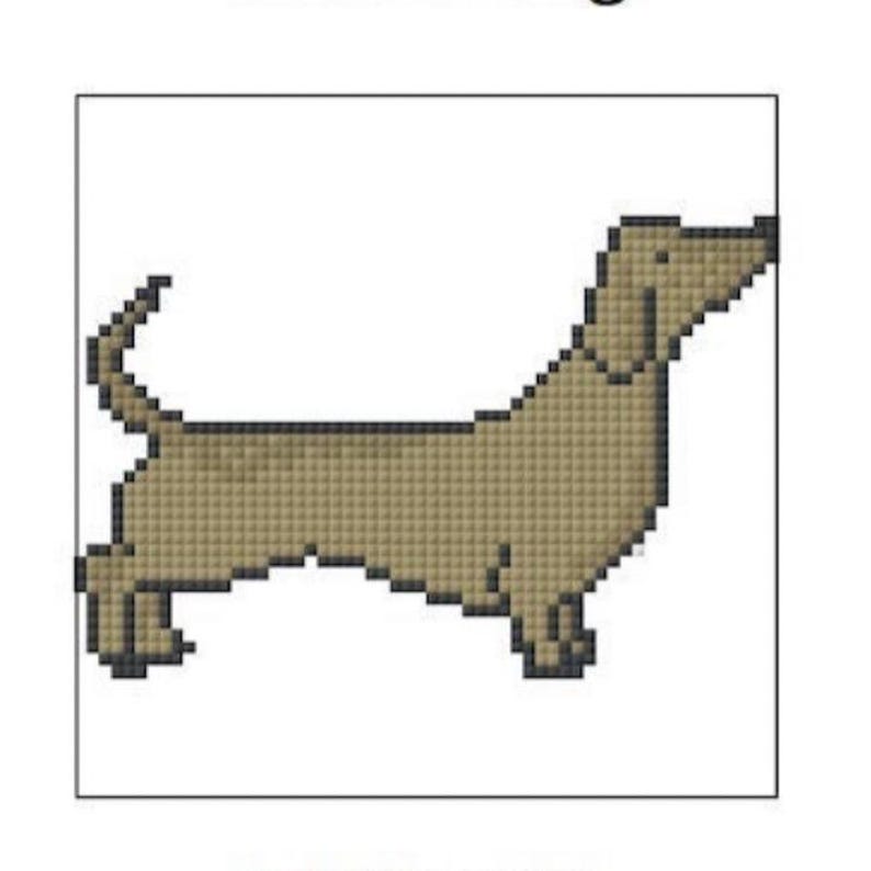 Cute Wiener Dog Needlepoint Chart Digital Download Needlepoint Design ...