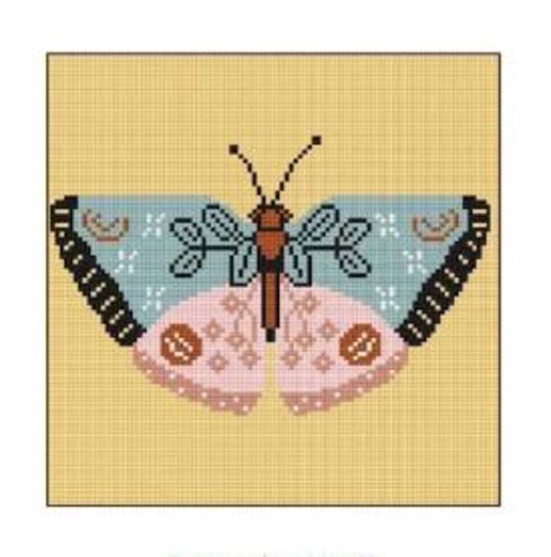Modern Butterfly Needlepoint Chart Digital Download Vintage Needlepoint ...