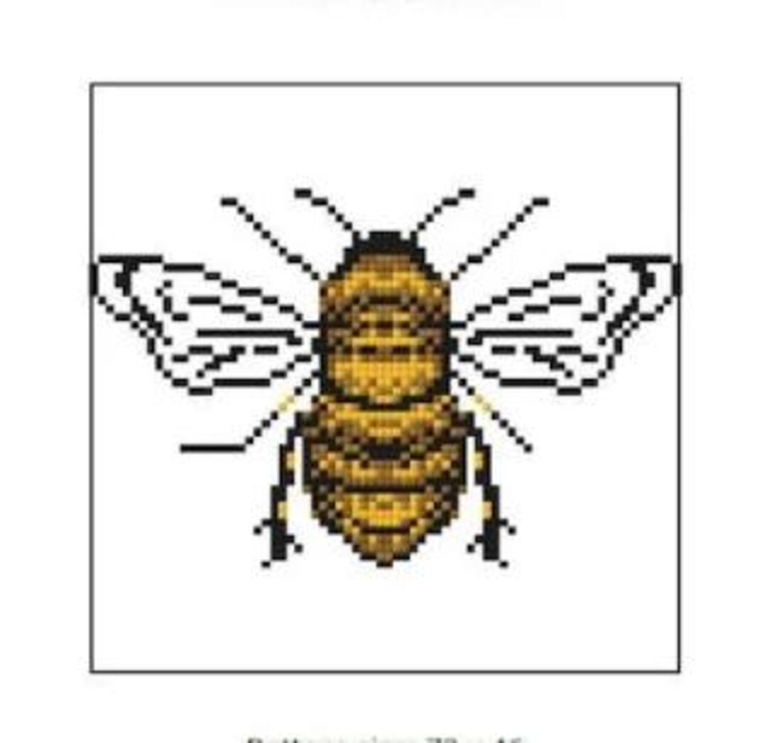 Modern Bee Needlepoint Chart Digital Download Needlepoint Design Idea ...