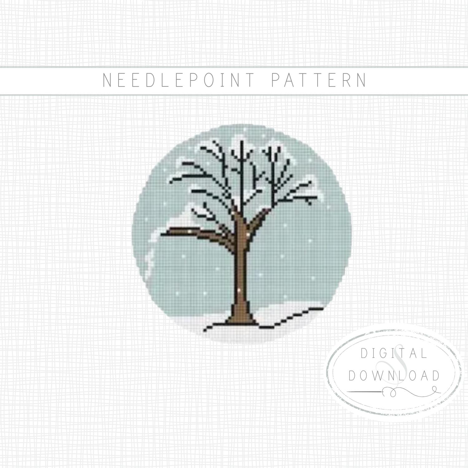 Christmas Ornament Needlepoint Chart Digital Download Needlepoint ...