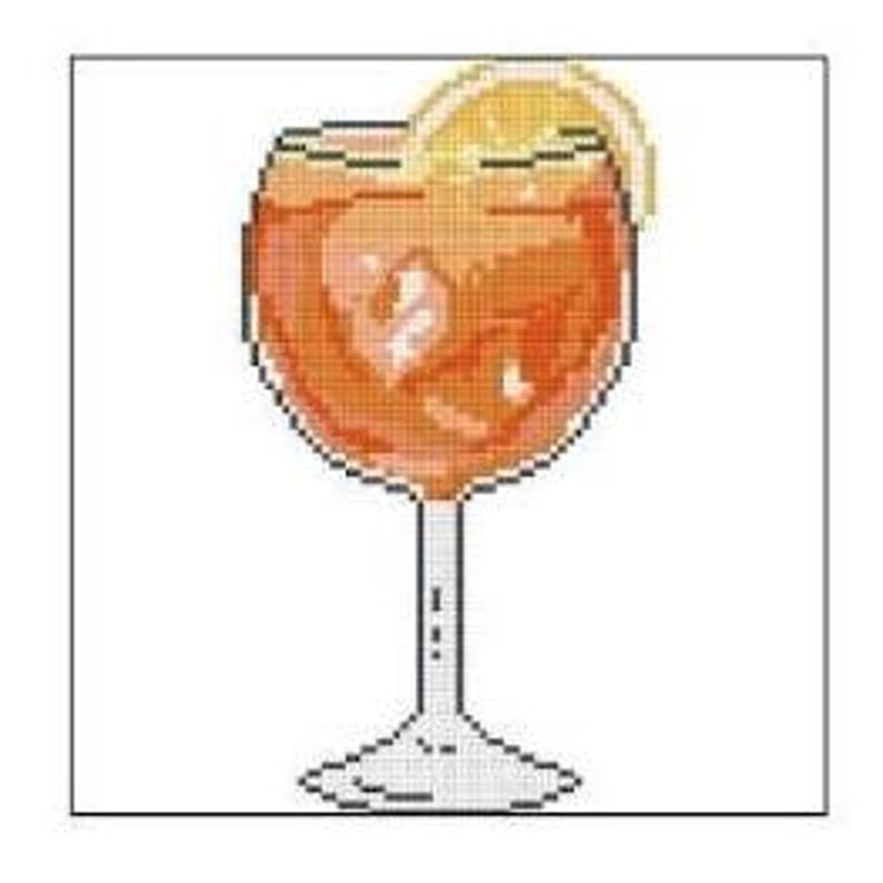 Aperol Spritz Needlepoint Chart Digital Download Adult Beverage ...