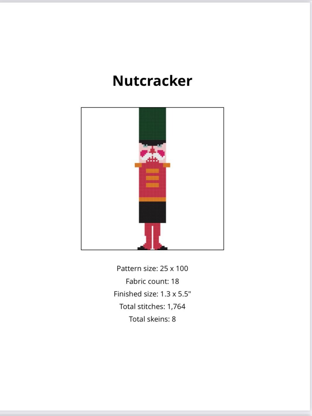 Nutcracker Needlepoint Chart Design Idea Chart Cross Stitch Pattern ...