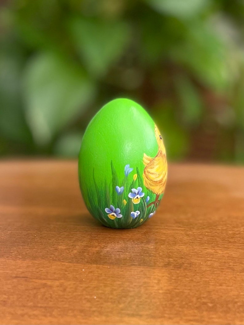 Chicks Hand Painted Chicks Hand Painted Wood Egg Easter - Etsy