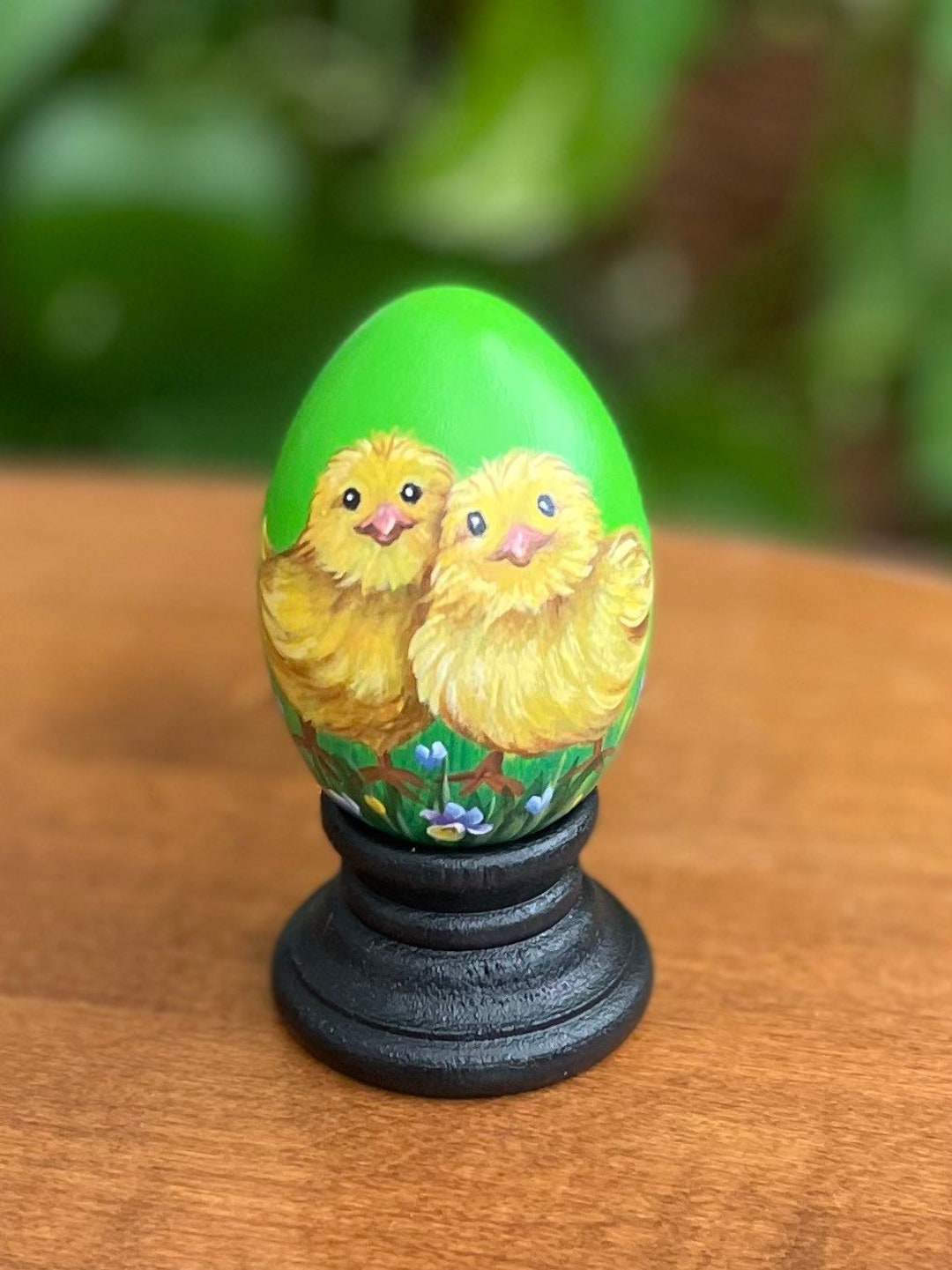 Chicks, Hand Painted Chicks, Hand Painted Wood Egg, Easter Egg, Easter ...
