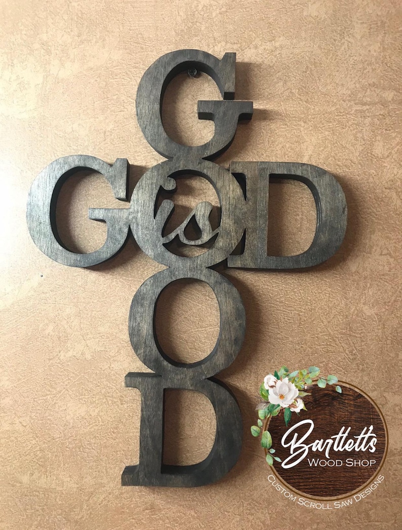 God is Good Cross - Scroll Saw Cut - Etsy