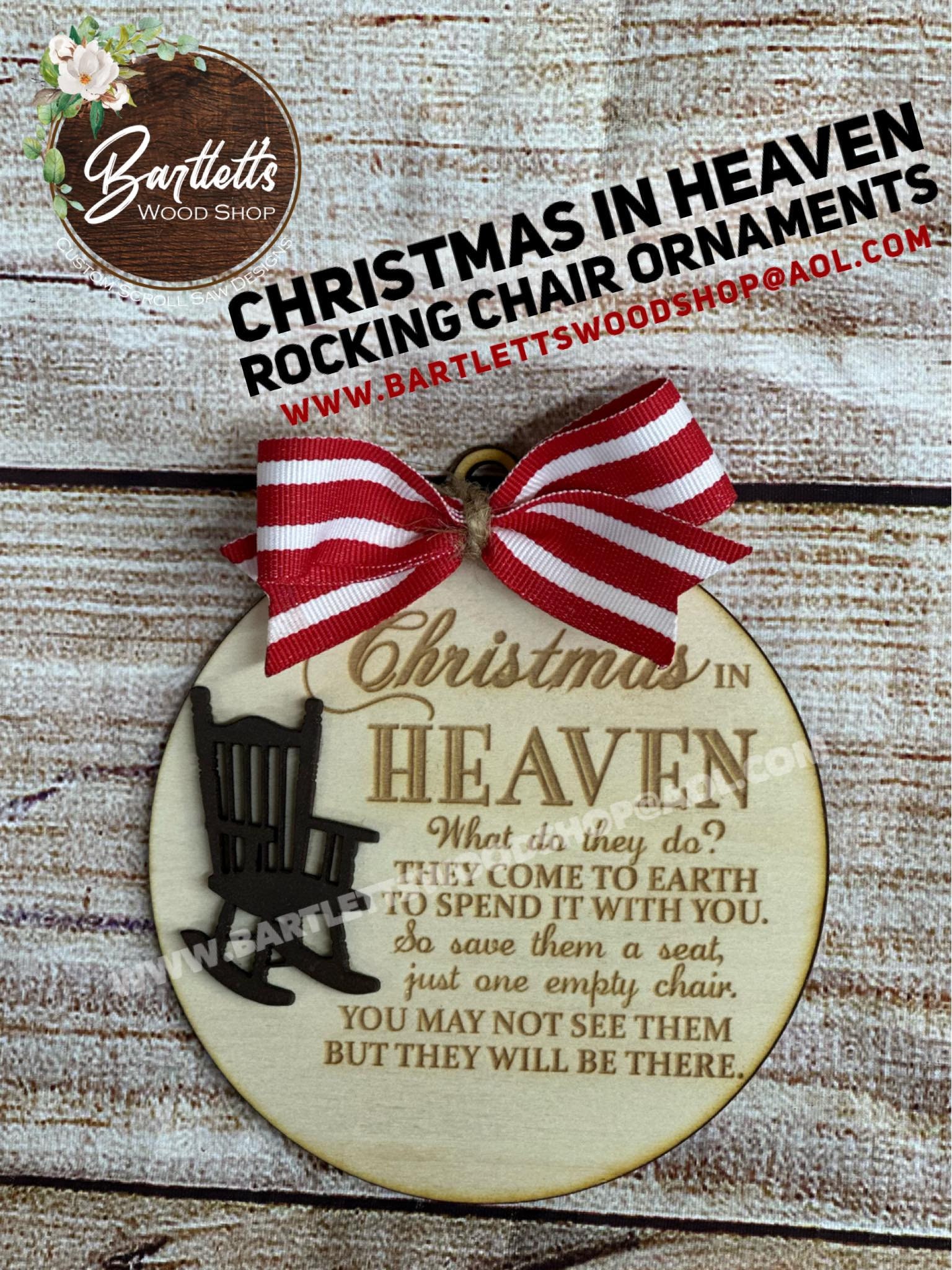 Christmas in Heaven Rocking Chair Ornament - Etsy
