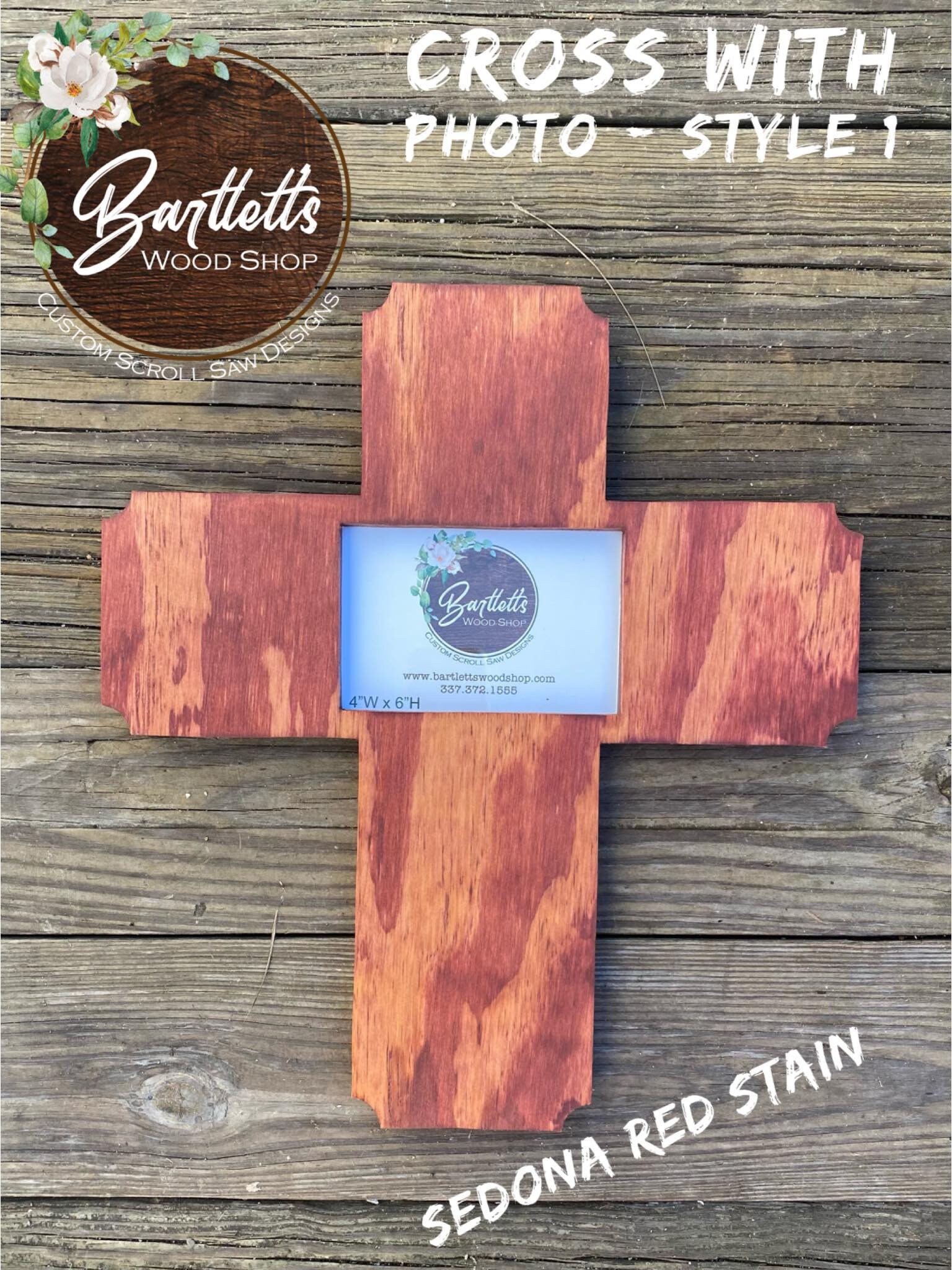 Cross Picture Frame - Style 1 (4"x6 Photo) Scroll Saw Cut - Etsy