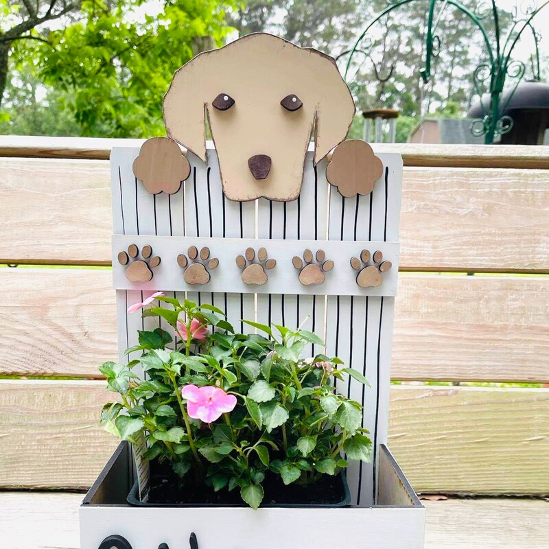 Dog Planter Box Svg - Etsy