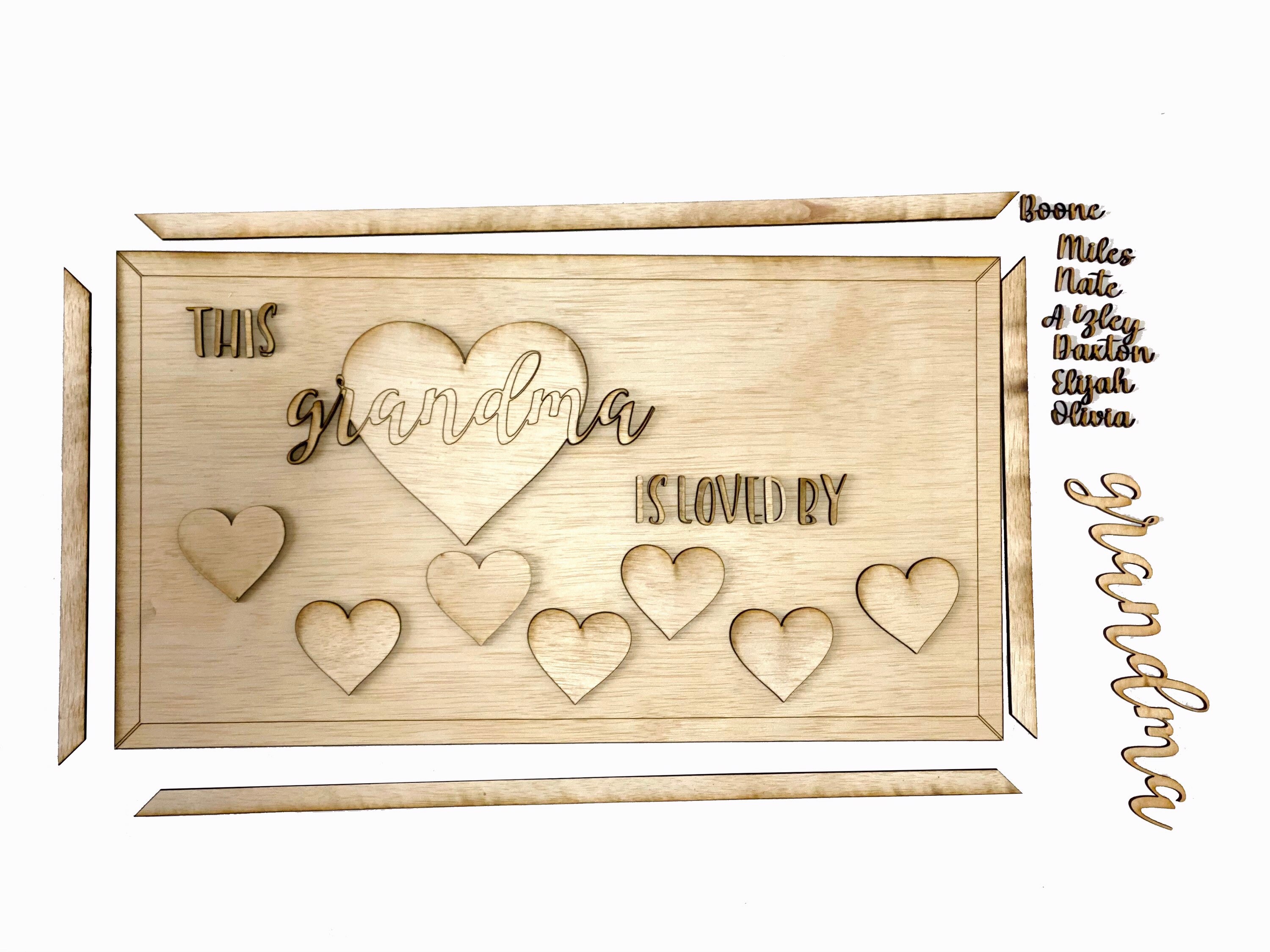 Fileonly | Grandma Wall Sign | DIGITAL SVG FILE | Glowforge | Laser ...