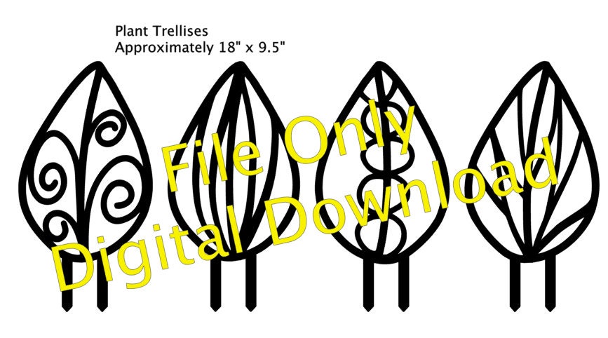 Fileonly 4 Trellis Designs Leaf Trellises DIGITAL SVG | Etsy