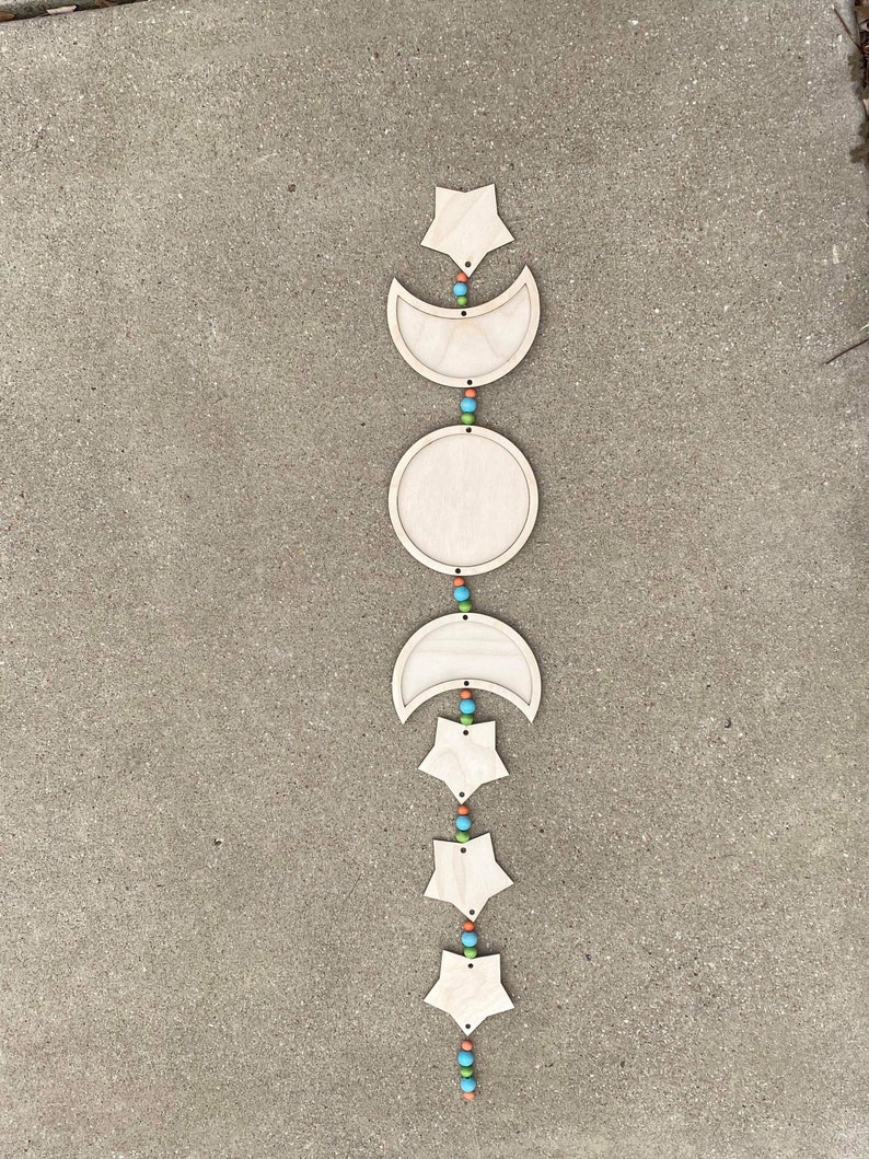Fileonly Moon Phase With Stars Wall Hanging Moon Phases - Etsy